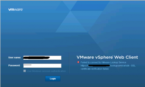 vCenter Server Appliance Error: failed to connect to VMware Lookup Service